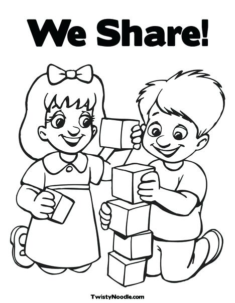 Children Sharing Coloring Page At GetDrawings Free Download Children Sharing Coloring Page At GetDrawings Free Download
