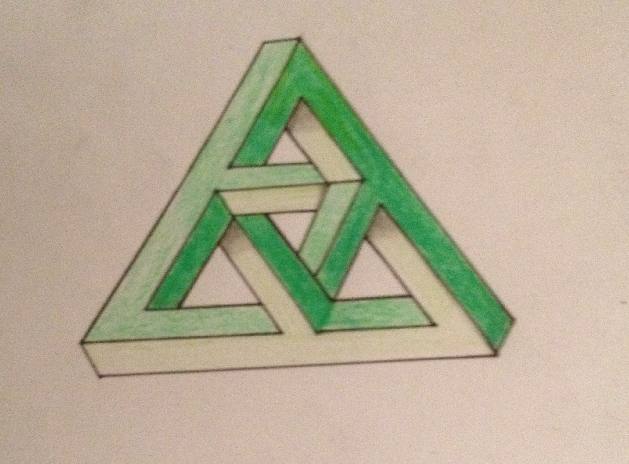 Triangle Illusion Drawing At GetDrawings Free Download