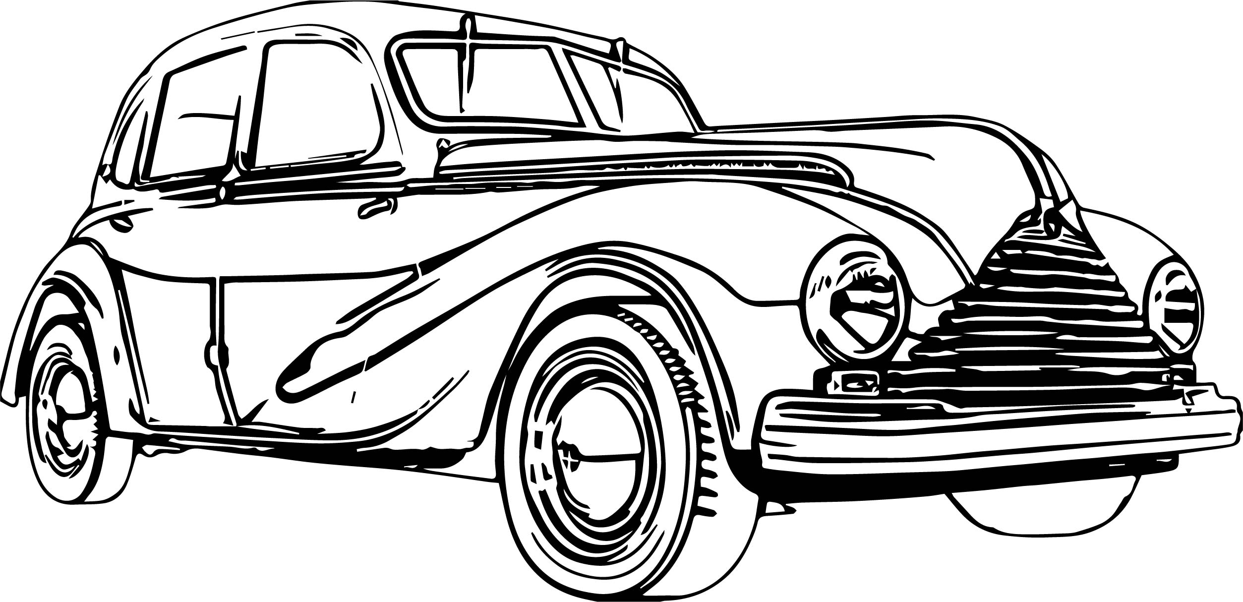 Classic Car Line Drawing At GetDrawings Free Download
