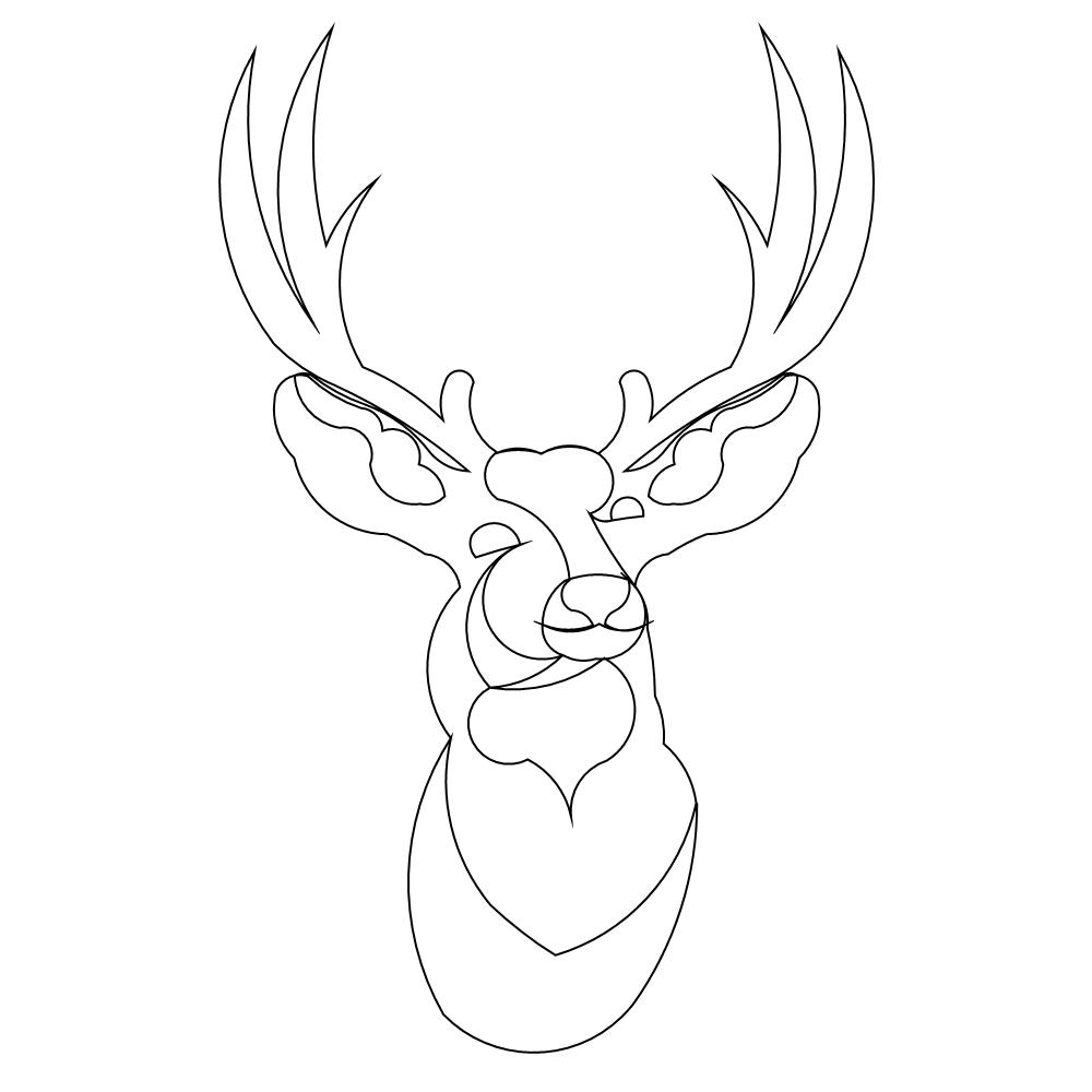 Deer Head Drawing At GetDrawings Free Download Deer Head Drawing At GetDrawings Free Download