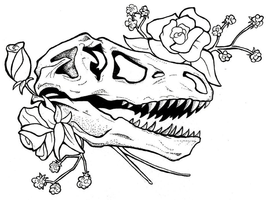 T Rex Head Drawing At GetDrawings Free Download