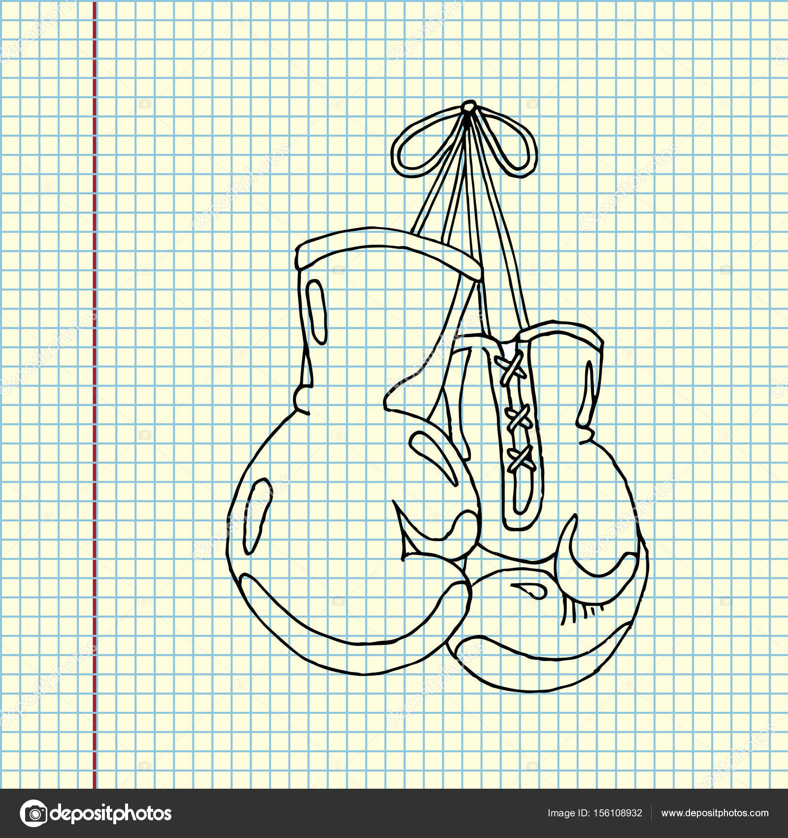 Hanging Boxing Gloves Drawing at GetDrawings | Free download