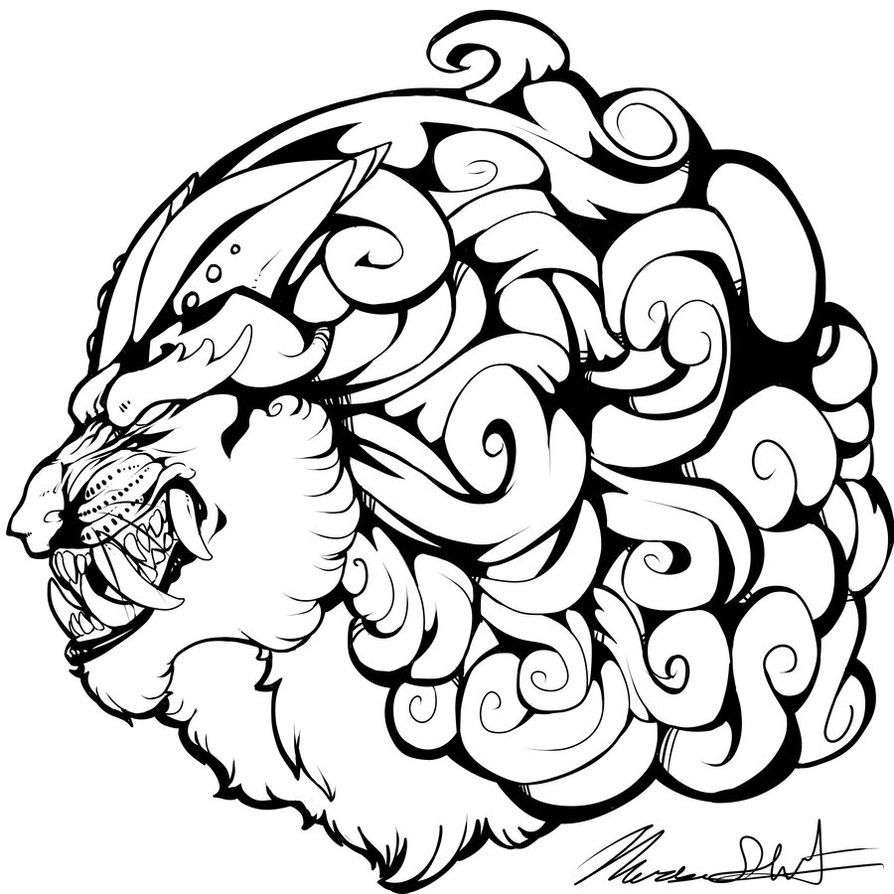 Foo Dog Drawing at GetDrawings | Free download