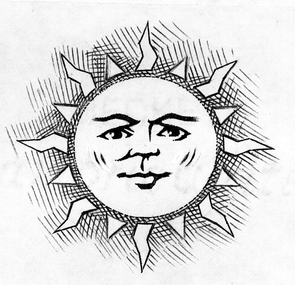 Sun Face Drawing at GetDrawings | Free download